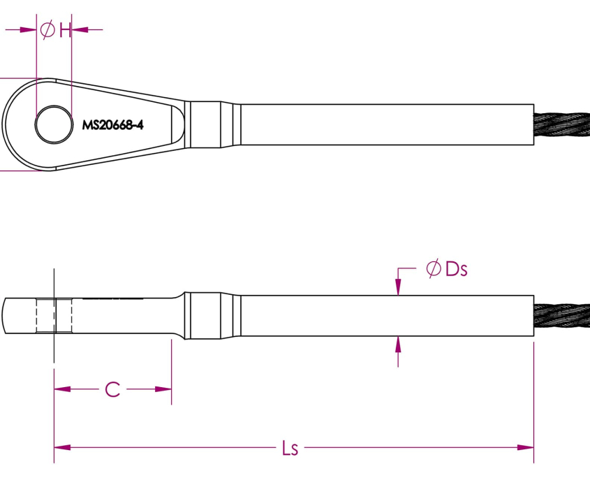 Terminal, Eye End – MS20668 | Assembly Specialty Products