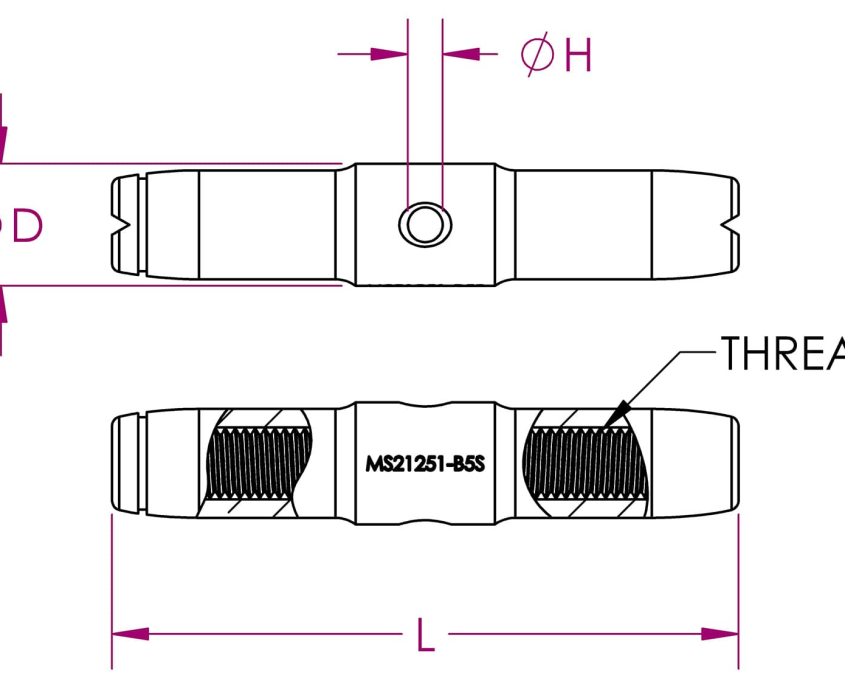 Turnbuckle Body – MS21251 | Assembly Specialty Products